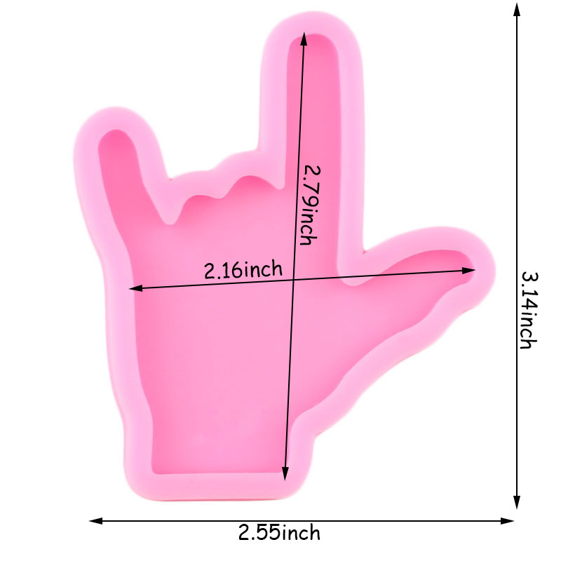 Shiny Silicone I Love You In Sign Language Hand Mo... – Grandado