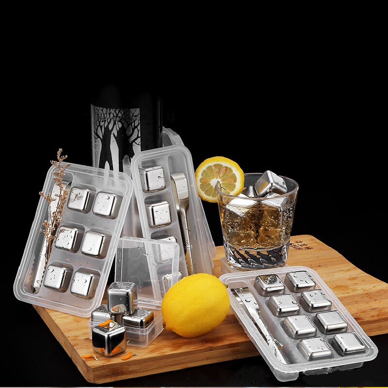 Stainless Steel Ice Cubes Reusable Chilling Stones... – Vicedeal