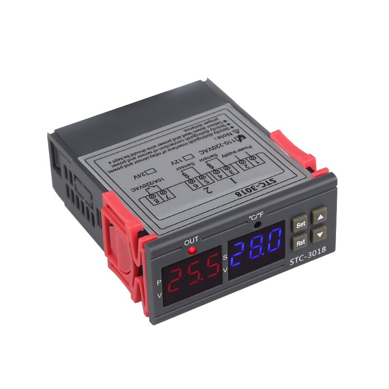 Dual Digital Temperature Controller STC-3018 12V 2... – Vicedeal
