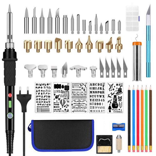 Wood Burning Art Kit Carving Pyrography Pen Kit 60... – Grandado