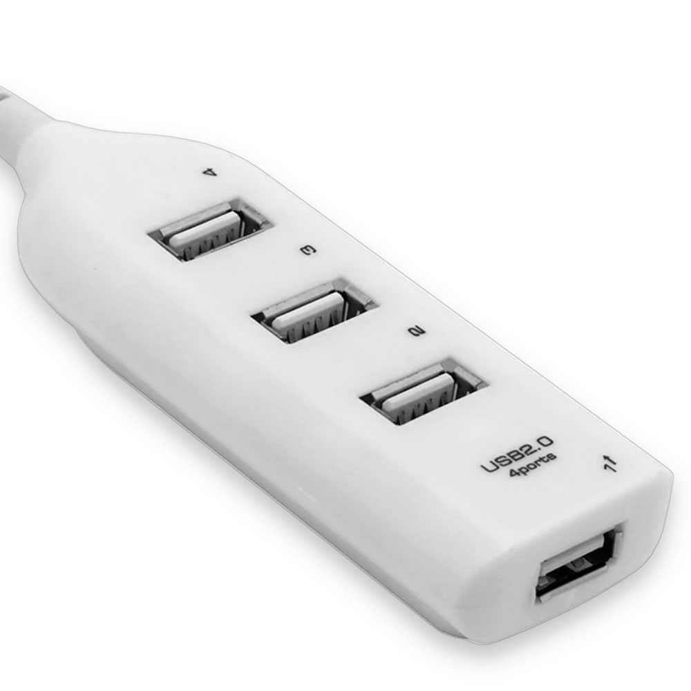 4 USB 2.0 Port Adapter Weiß Kompakt Datenübertragu... – Vicedeal