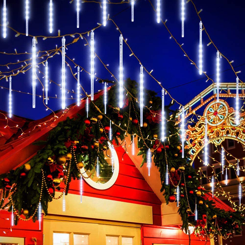 Solar Led Meteor Shower Rain Lichten Kerst Sprookj... – Vicedeal