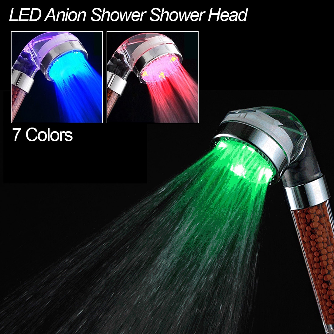 Temperature Control Colorful LED Anion Shower SPA ... – Grandado