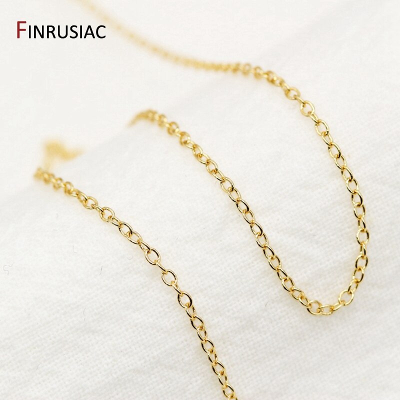 14K Real Gold Plated 1.3mm Thin Chain For DIY Jewe... – Grandado