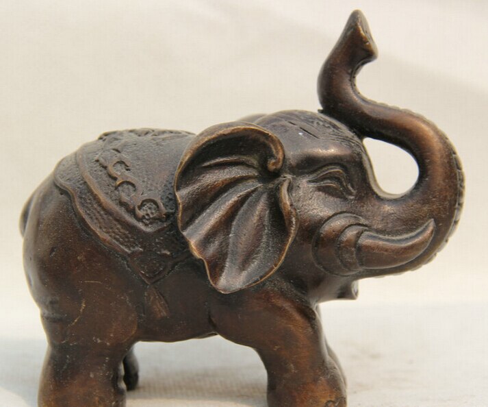4 "Oude Chinese Folk Bronzen Olifant Gunstige Luck... – Grandado