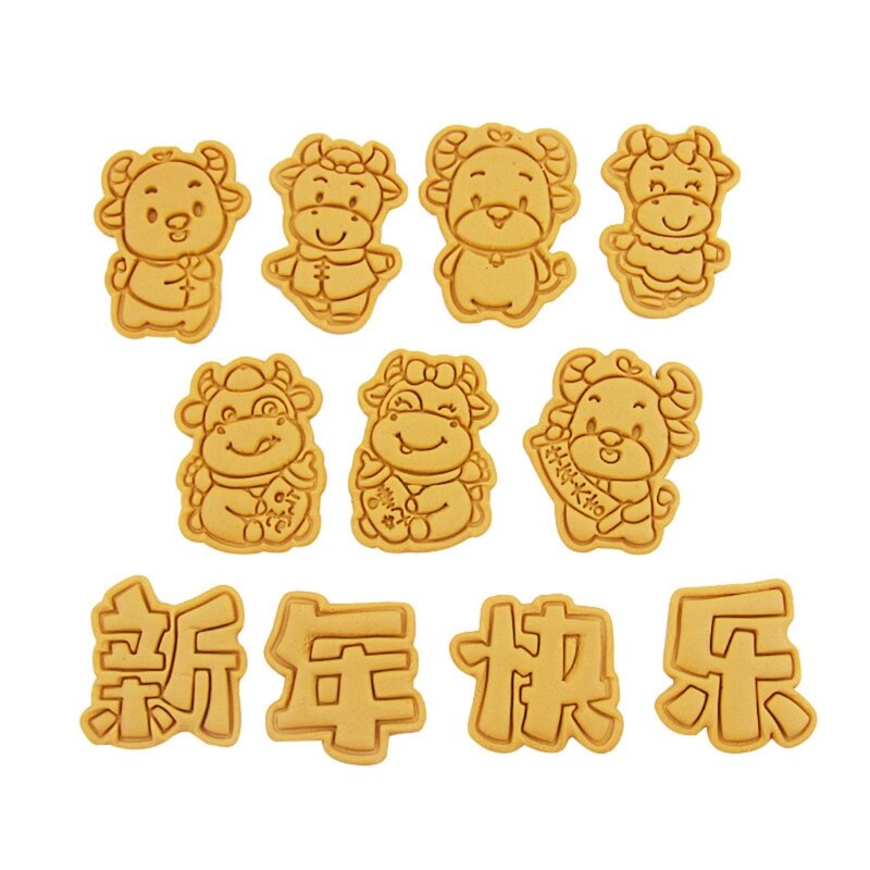 Chinese Jaar 3D Vee Vorm Pressable Stamped Biscuit... – Grandado