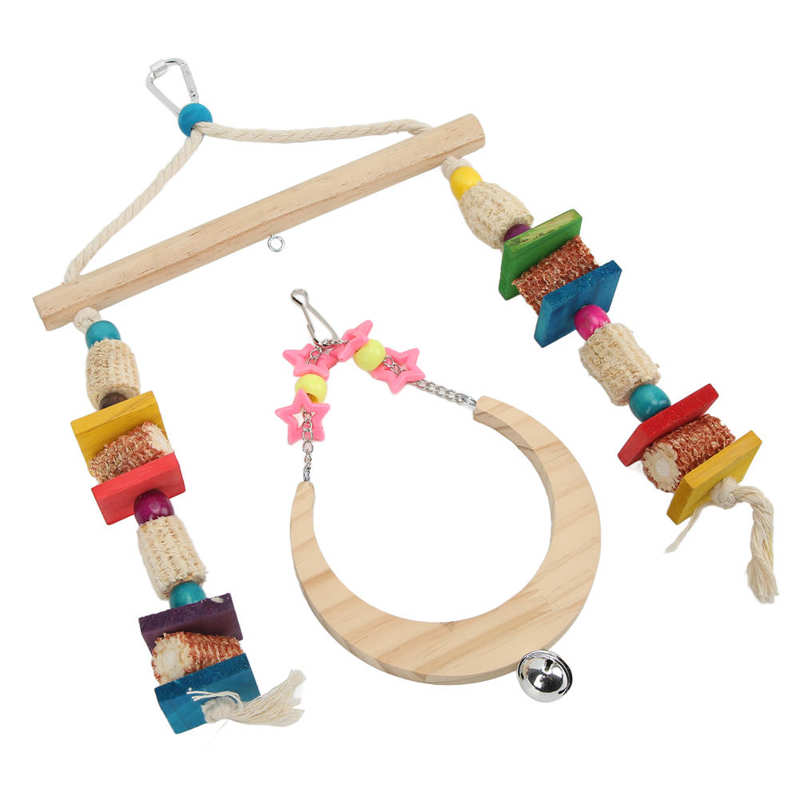 Bird Chewing Toys Parrot Swing Toys Log for Parrot... – Grandado