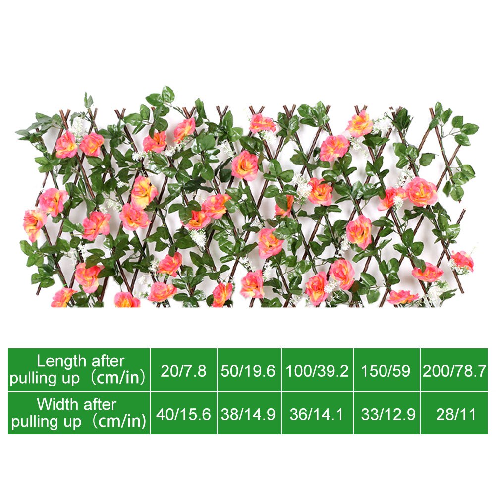 Retractable Artificial Garden Trellis Fence Expand... – Vicedeal