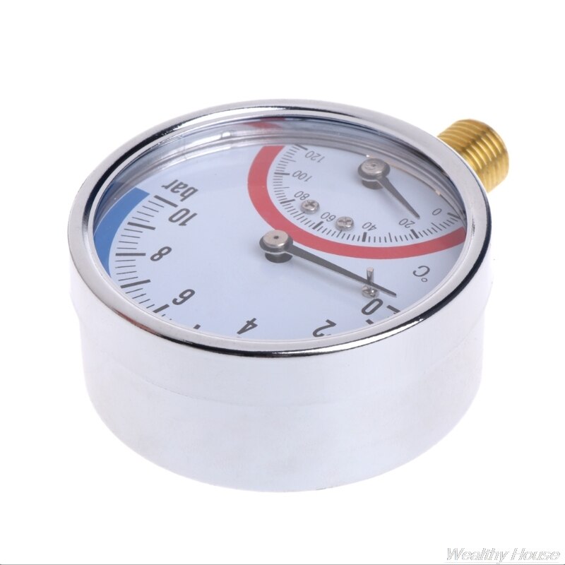 10 Bar Temperature Pressure Gauge Meter G1/4 Threa... – Grandado