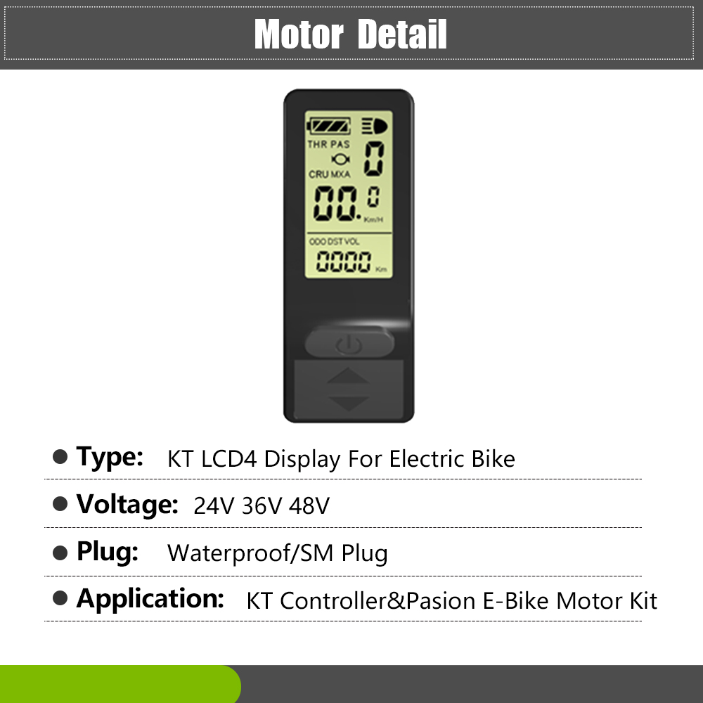 KT LCD4 Display 36V 48V Kunteng Computer Electric ... – Grandado