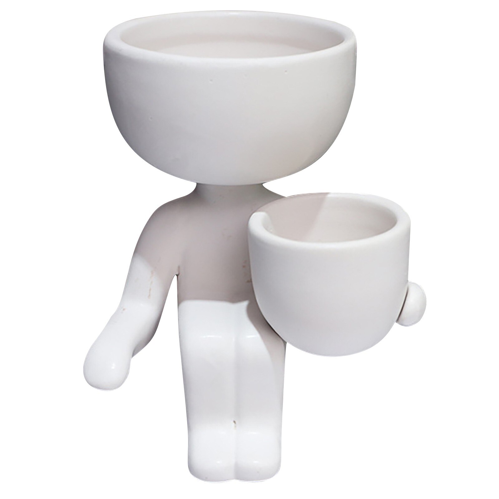 Humanoid Ceramic Flower Pot Nordic Craft Plant Pot... – Grandado