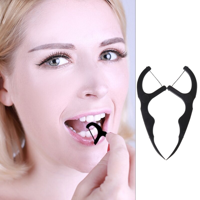 50pcs Bamboo Charcoal Dental Floss Teeth Toothpick... – Grandado