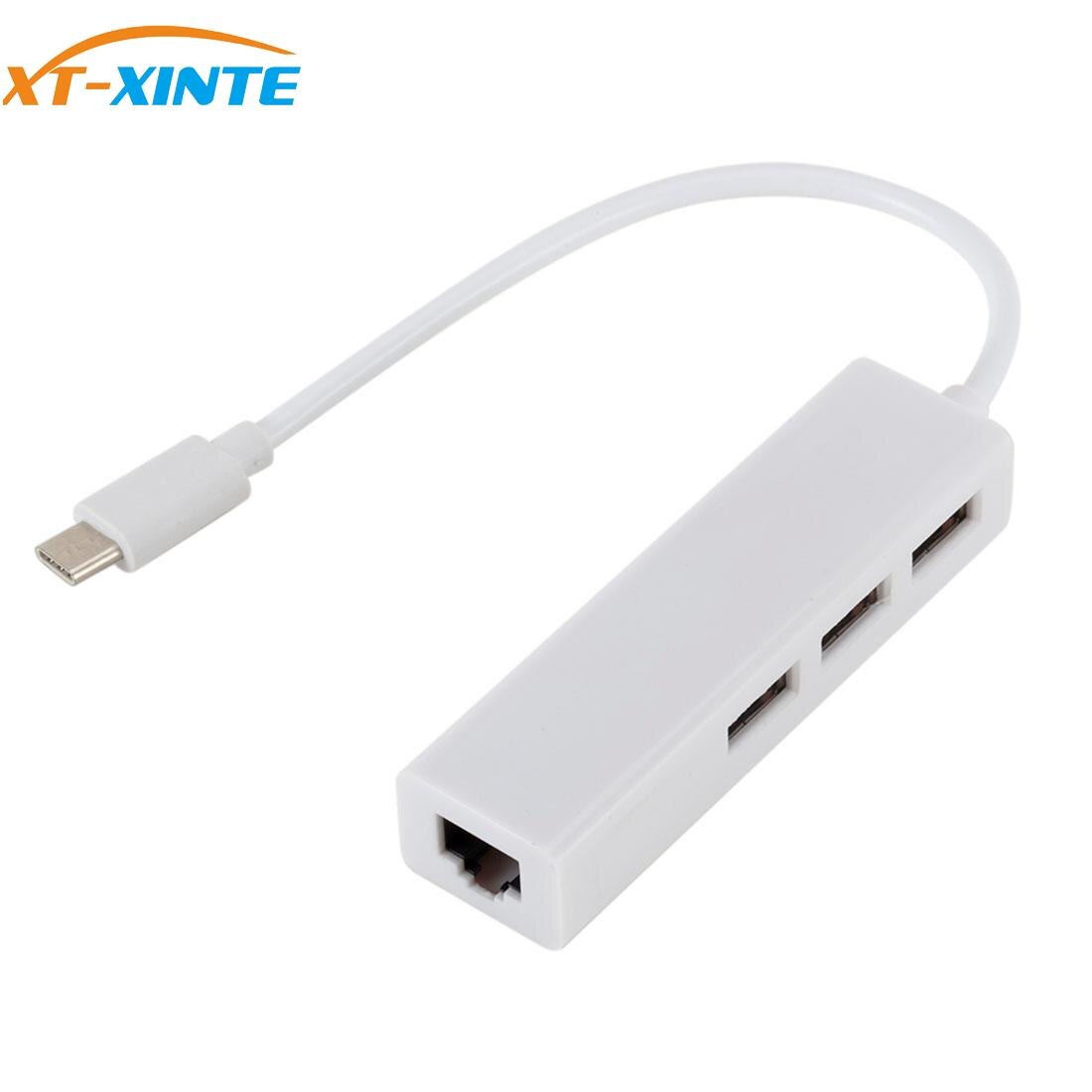 XT-XINTE USB3.1 Type-C Poort Naar Usb Hub & RJ45 1... – Grandado