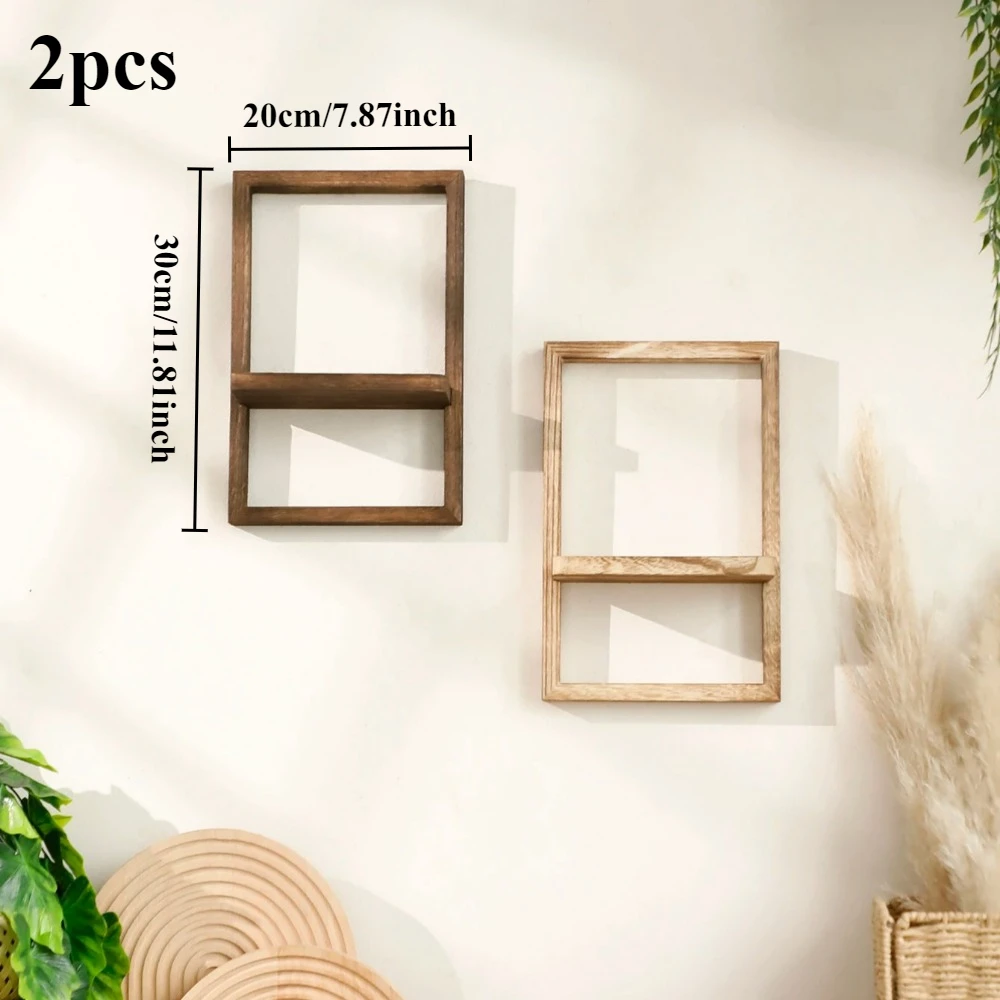 Wood Wooden Door Frame Shaped Wall Hanging Flower ... – Grandado