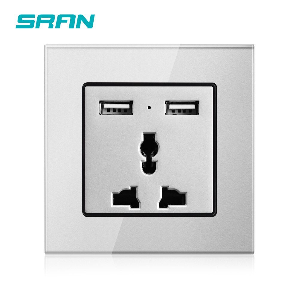 SRAN 3 pin universal power socket with USB,dual us... – Grandado