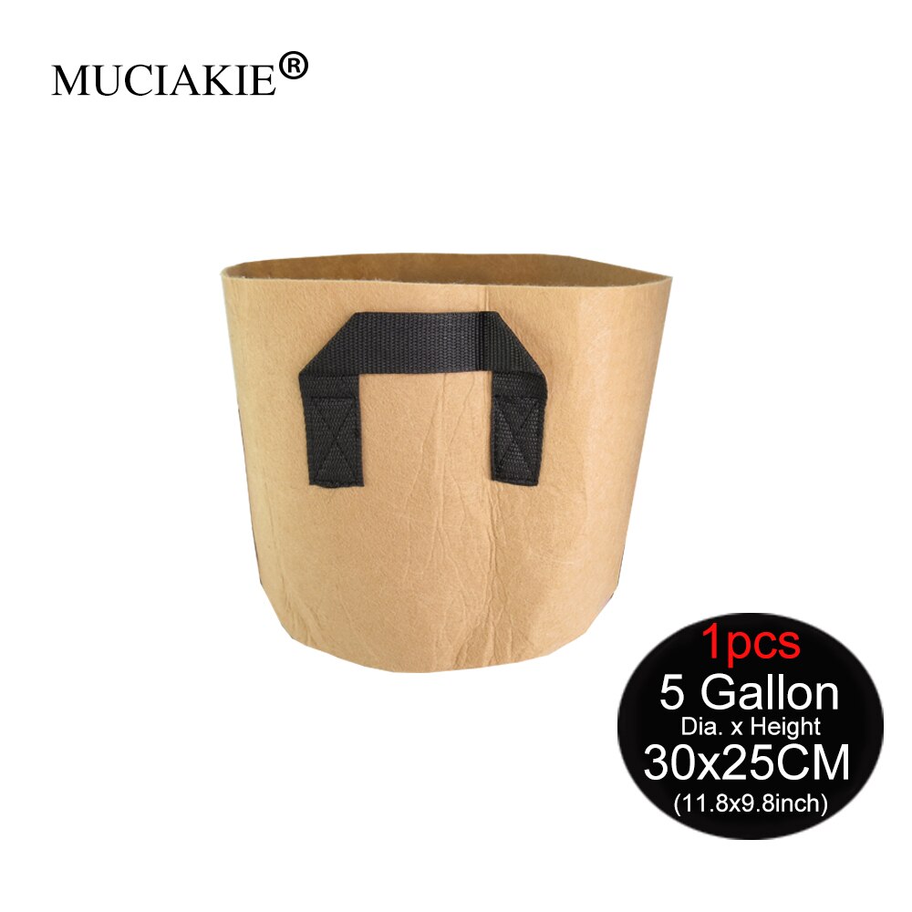 MUCIAKIE 1-10 Gallon brown Round Non-woven Grow Po... – Vicedeal