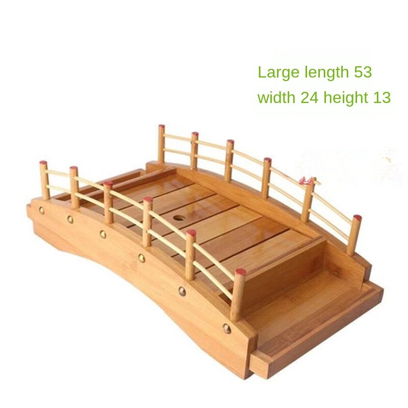 wooden wood Cuisine Sushi Bridge Boats Pine Sushi ... – Grandado