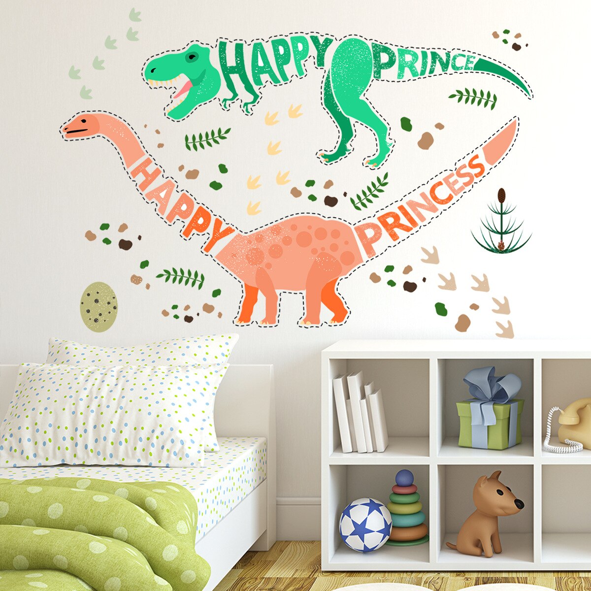 coloful 3d dinosaur wall sticker for baby room sel... – Grandado
