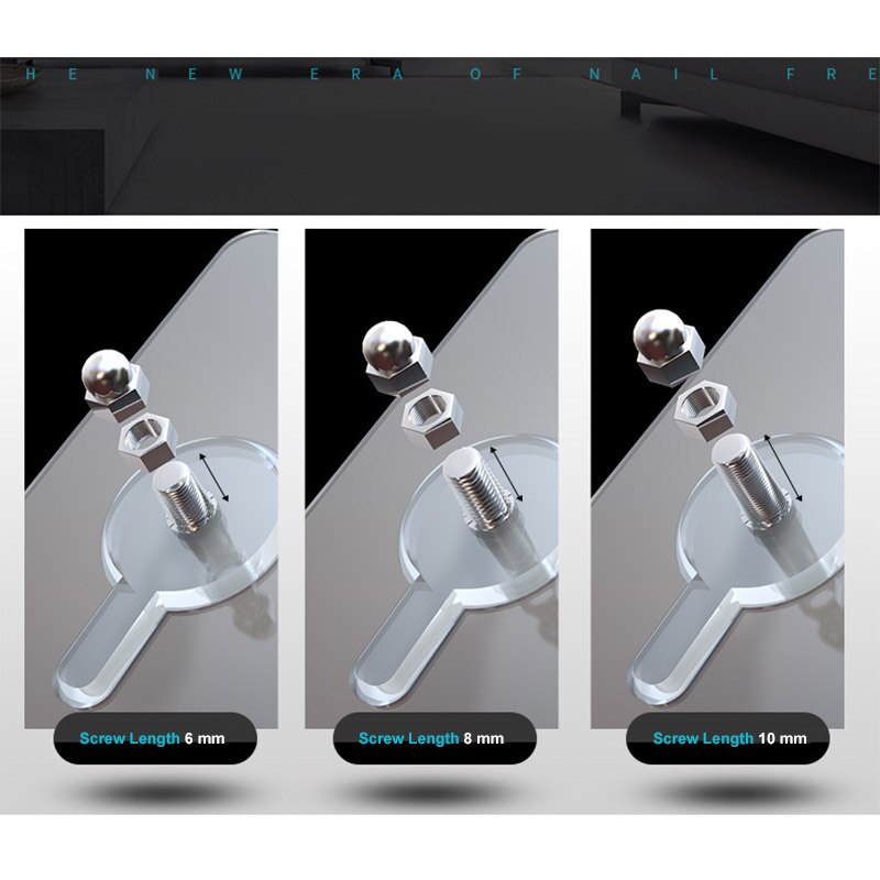 Stærk selvklæbende fri hulskrue pasta gennemsigtig... – Grandado