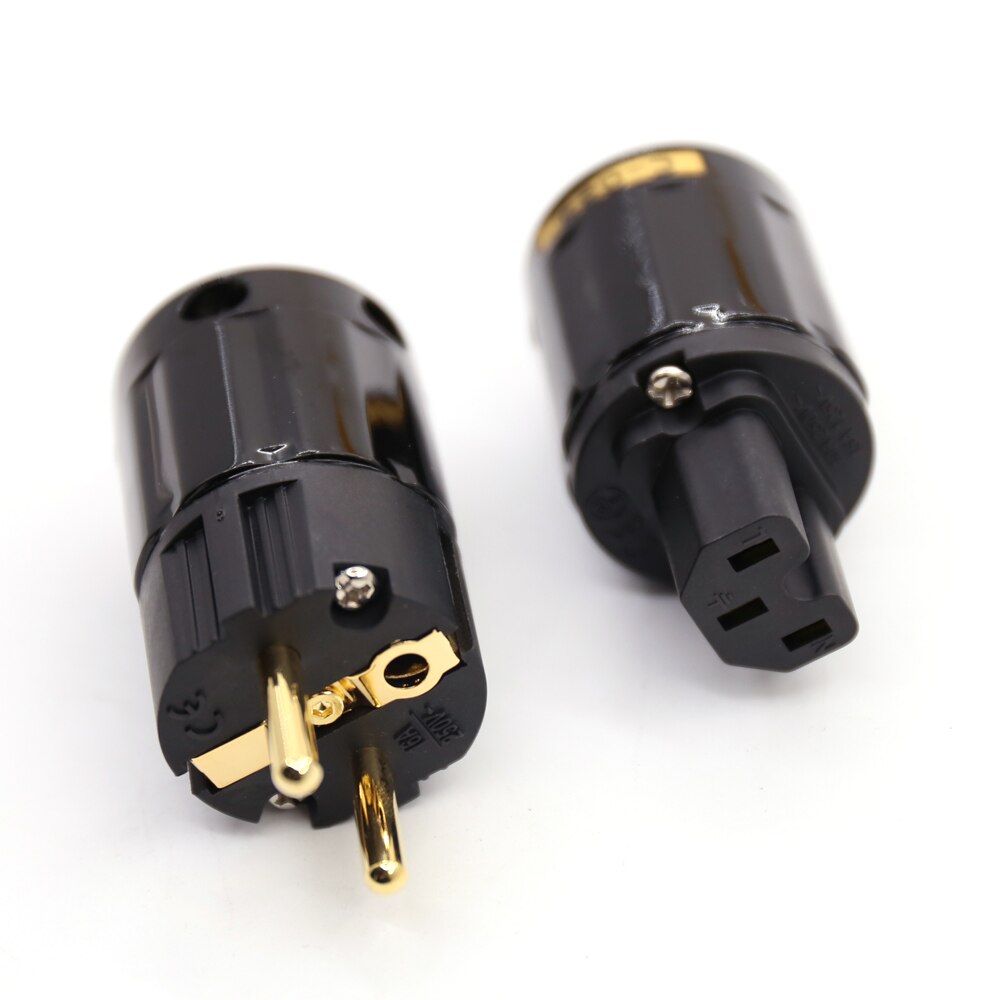 One Pair Hifi Power Plug P029E+C029 EU Power Conne... – Grandado