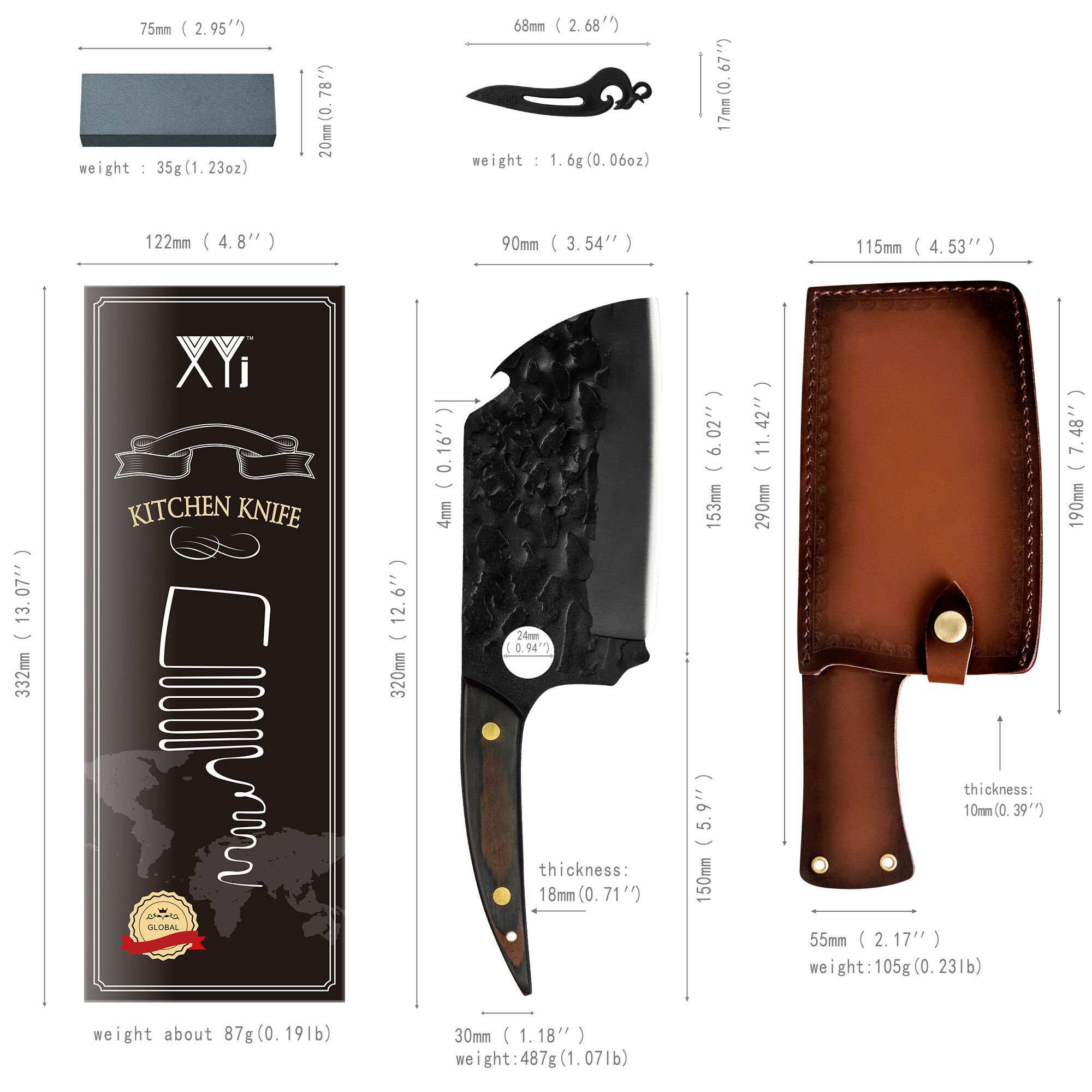 Kitchen Knife 7 Inch Cleaver Chopping Chef Knife S... – Grandado