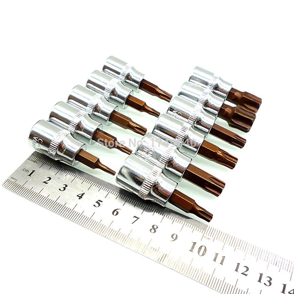 11pc Torx Star Socket Bit Set 3/8" Square Drive T1... – Grandado