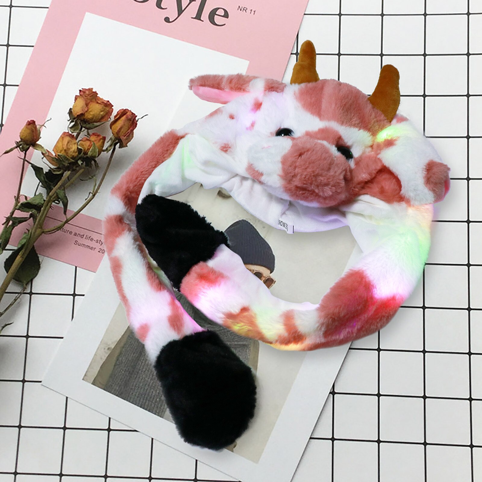 Funny Hat Women Men Kids Lighting Hat Cute OX Ears... – Vicedeal