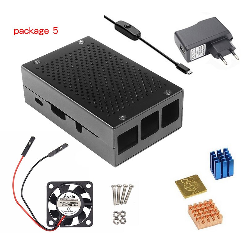 Raspberry Pi 3 Case Cooling Heatsinks Black Silver... – Grandado