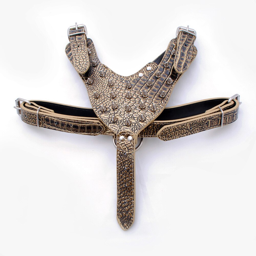 Cool Spiked Bezaaid Leer Hond Vest Harness Puppy L... – Grandado