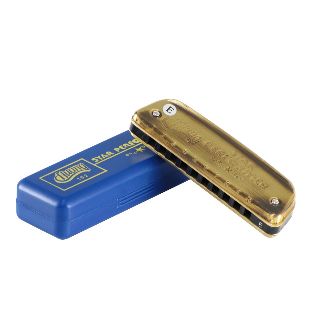 Huang 10 otworów 20 tona harmonijka blues klucz E ... – Grandado