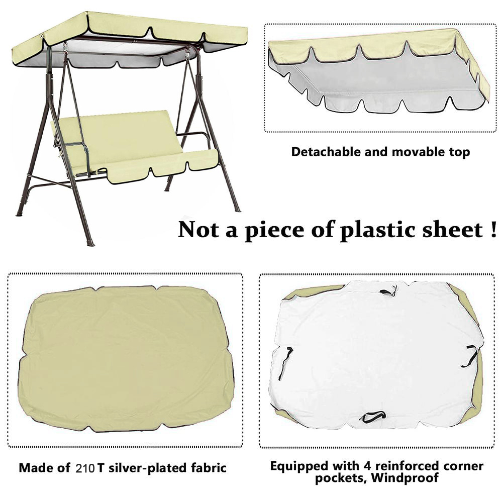 Outdoor Swing Chair Canopy Roof Shade Multi-color ... – Grandado