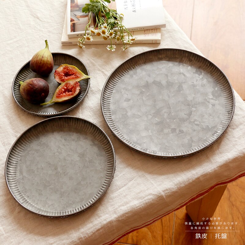 Retro Iron Craft Lace Iron Plate Handcrafted Round... – Grandado