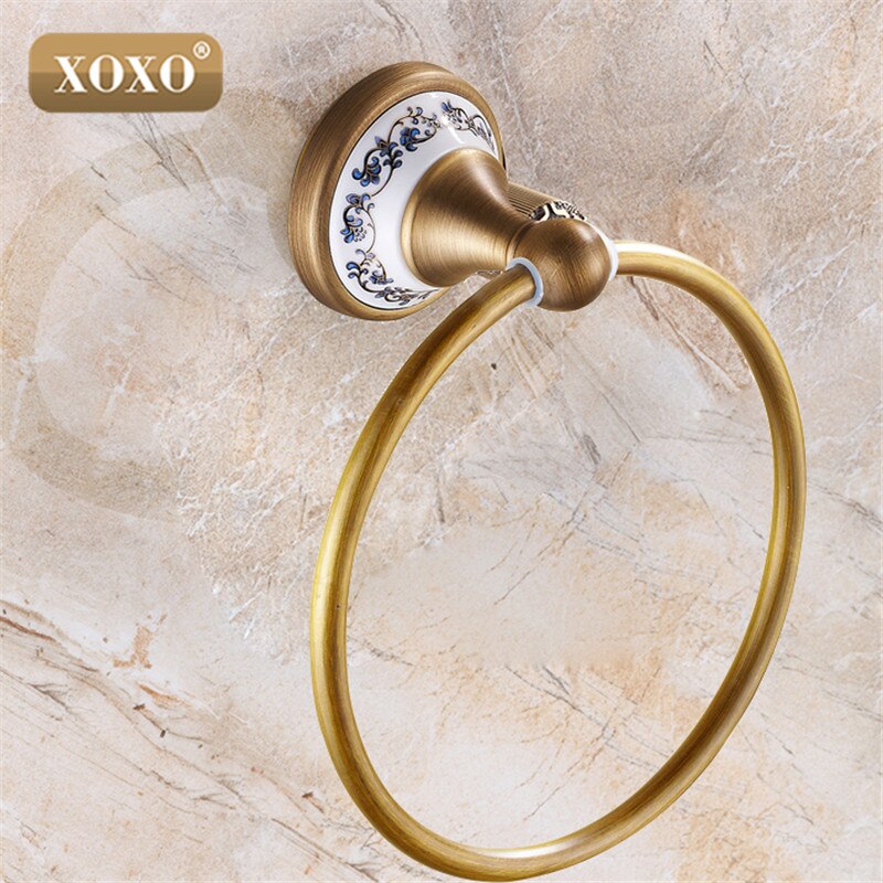 XOXO wall mount Towel Ring/Towel Holder,Solid Bras... – Grandado