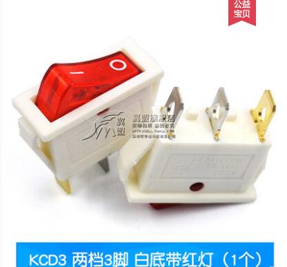 5PCS/lot KCD3 Rocker switch 16A 3PIN Two files Wit... – Grandado