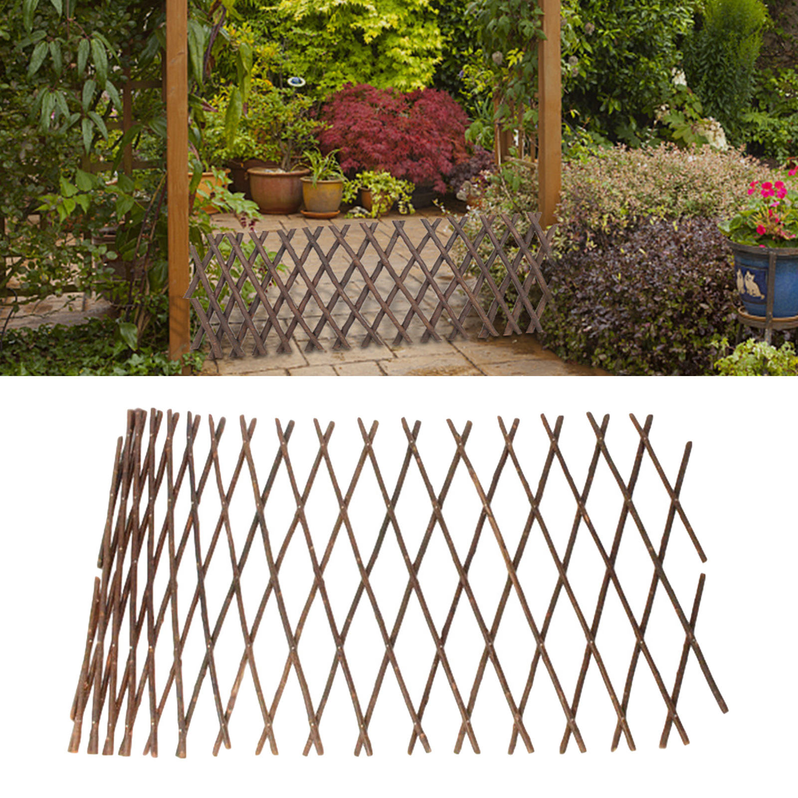 Outdoor Garden Expandable Trellis Bamboo Lattice F... – Grandado