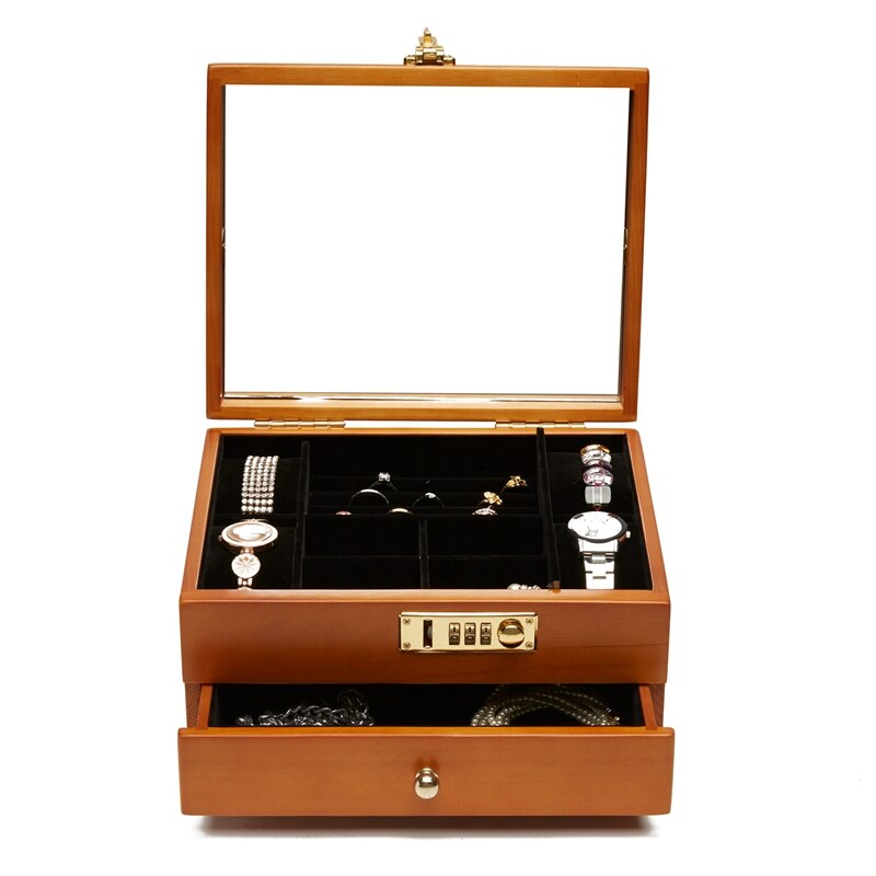 Jewelry Box for Watches with Lock, Wooden Box with... – Grandado
