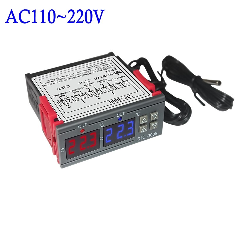 Termómetro Digital Dual, controlador de temperatur... – Grandado