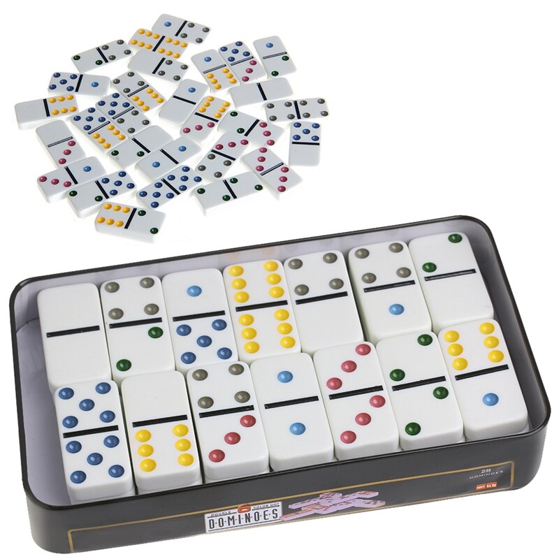 Houten Domino Doos Speelgoed Spel Set 28 Dubbele 6... – Vicedeal