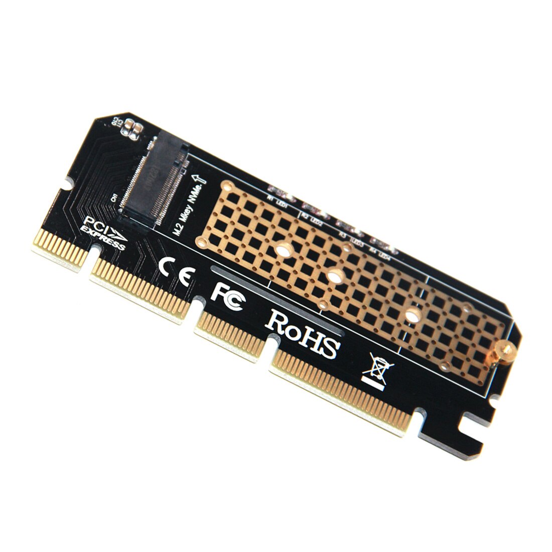 M.2 SSD TO PCIE 3.0 X16 Adapter with LED M Key Int... – Vicedeal