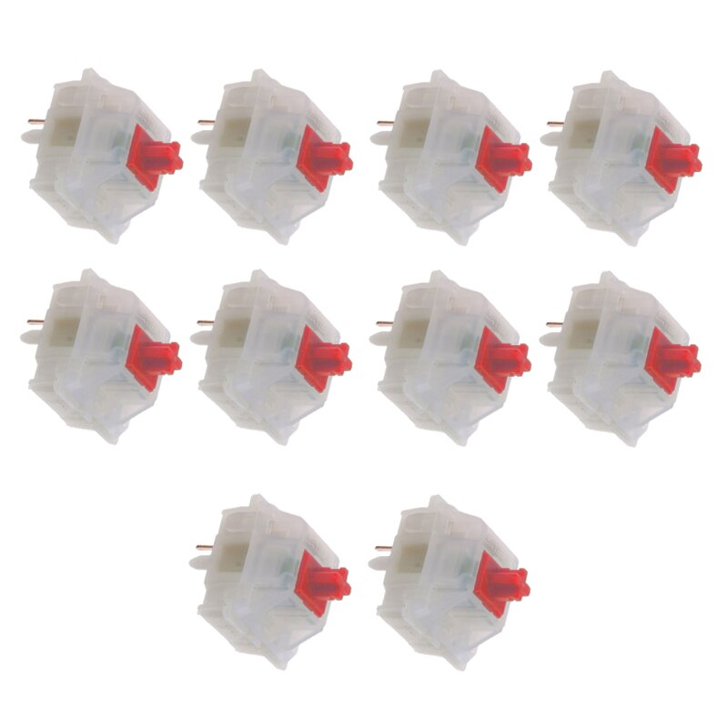 10Pcs/pack Gateron Switches 5Pin Milky Red Switch ... – Vicedeal
