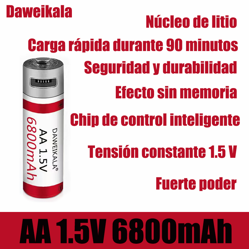 Daweikal AA rechargeable battery large capacity AA... – Grandado