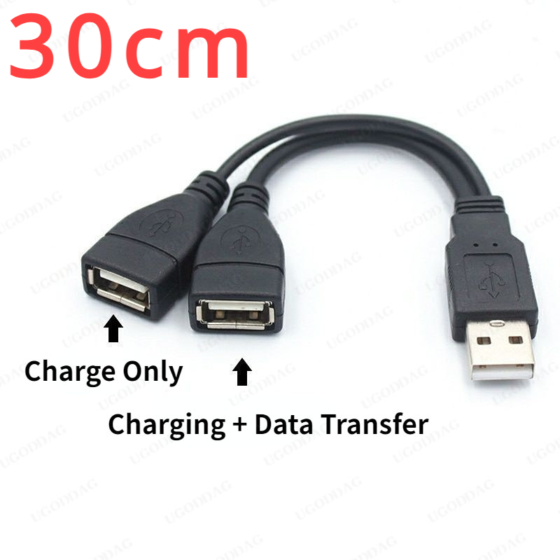 Dubbel usb förlängning a-hane to 2 a- hona y kabe... – Grandado