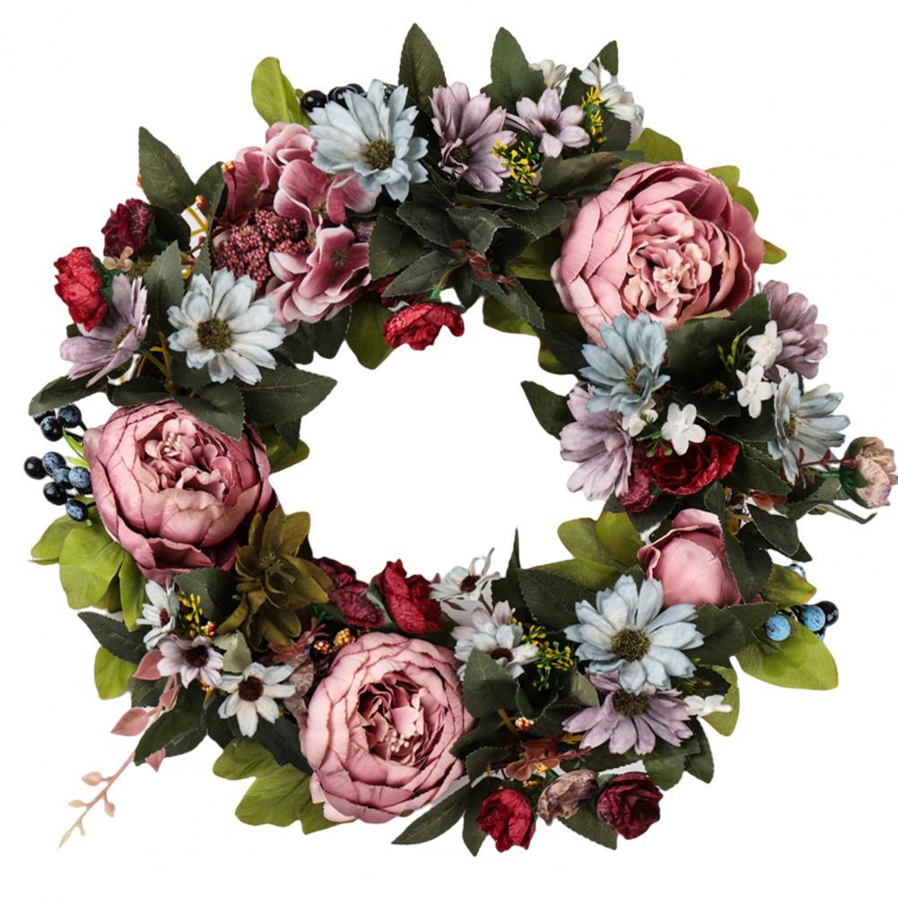 Door Wreath Beauty Round Realistic Anti-fade Handm... – Grandado