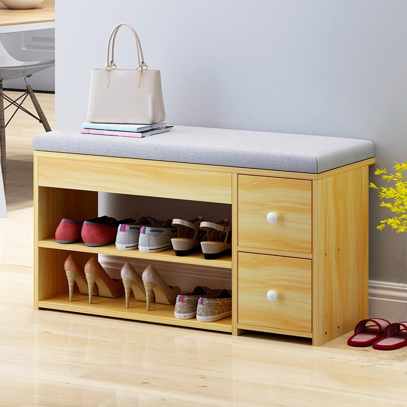 Nordic Entrance Shoe Bench Storage Stool Multi-fun... – Vicedeal