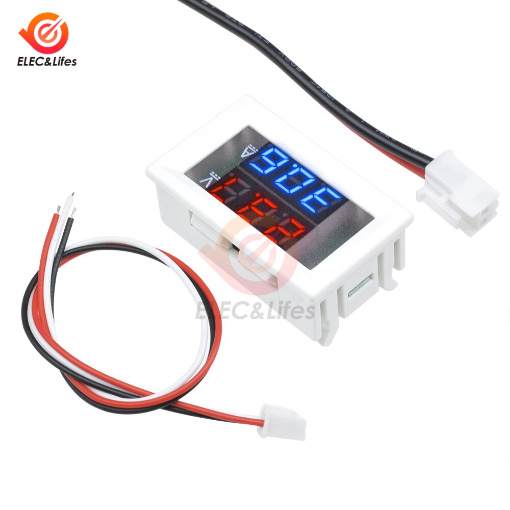 White Mini Voltmeter Ammeter DC 0-100V 10A 0.28 In... – Grandado