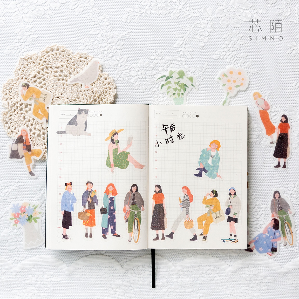 30pcs/lot Kawaii Girls Flowers Stickers Set Scrapb... – Vicedeal