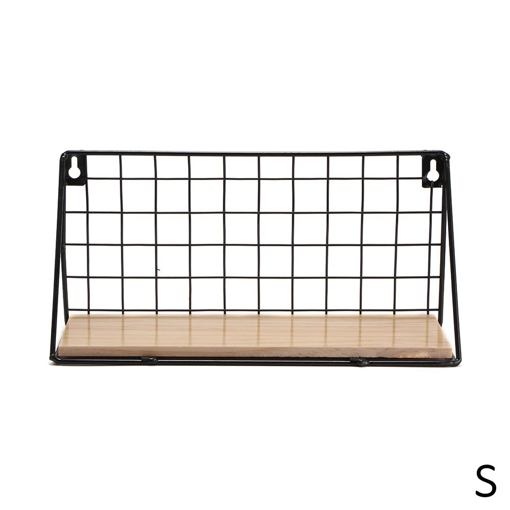 Nordic Wall Shelf Rack Iron Wooden Shelf For Kitch... – Grandado