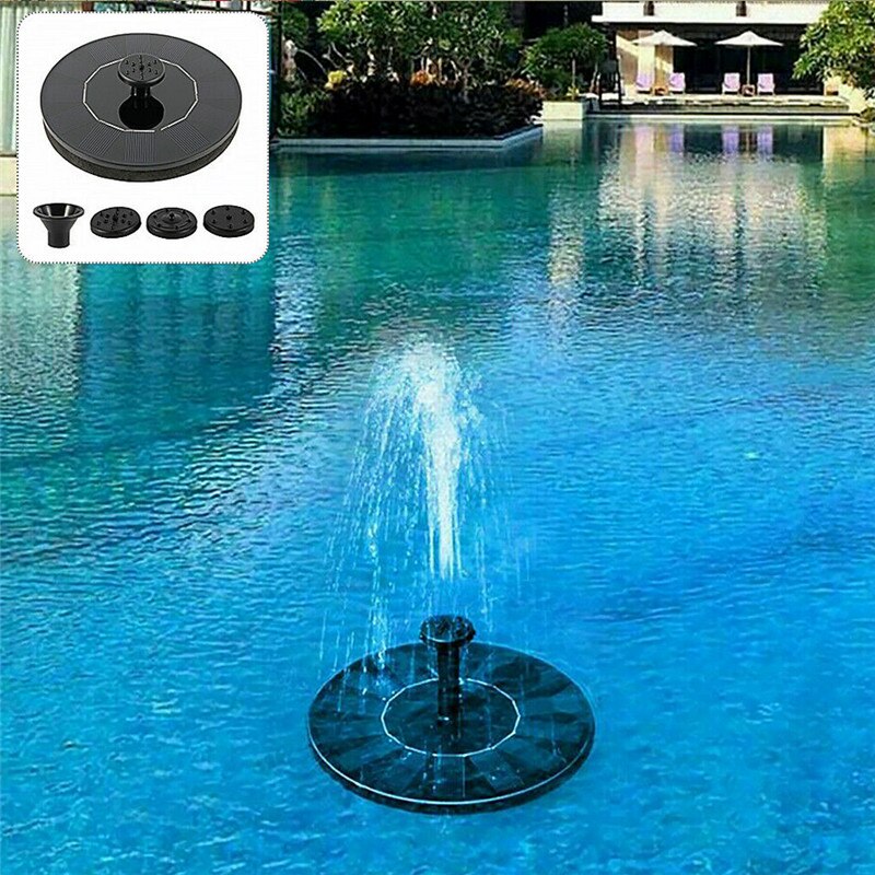 5.3" Solar Round Fountain Floating Water Fountain ... – Vicedeal