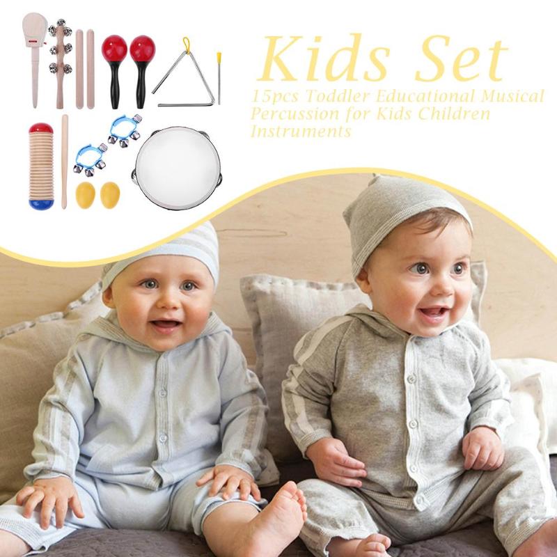 15 stk pjokk pedagogisk musikalsk perkusjon for barn barn instrument ...