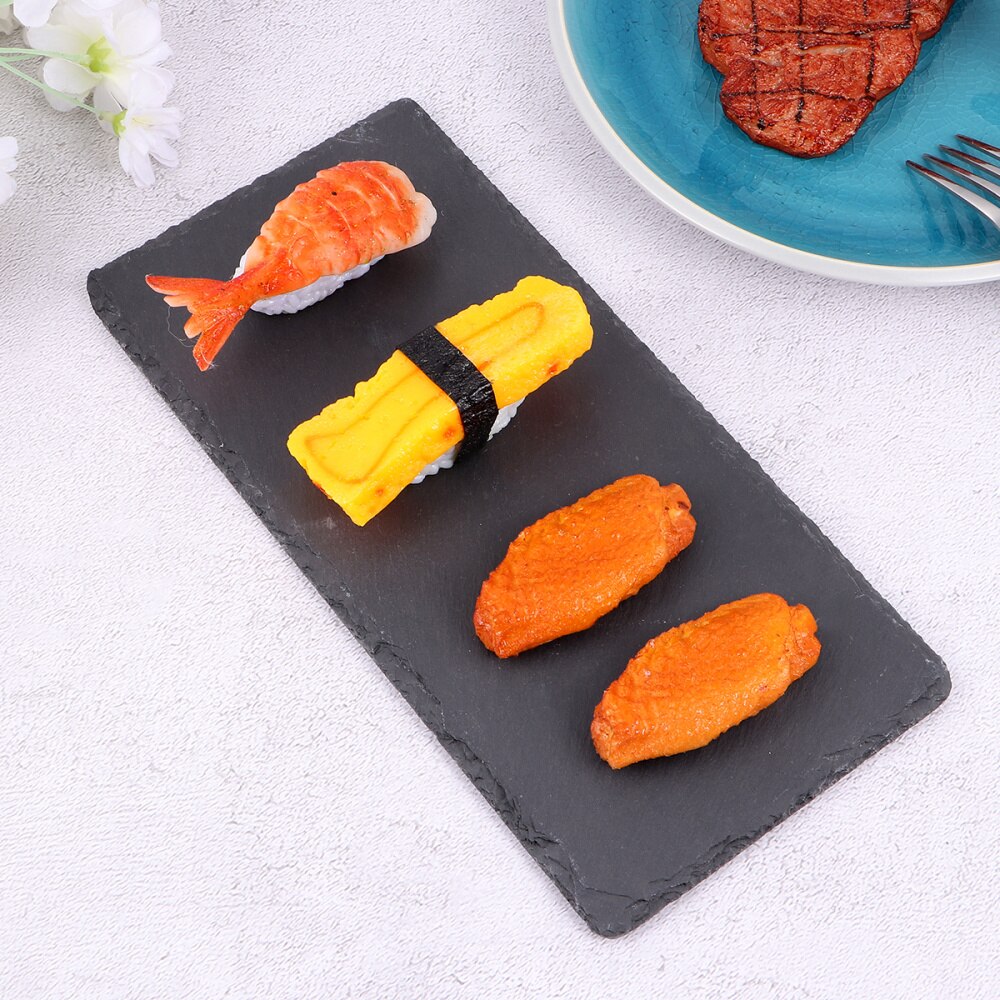 1 Pc Natural Slate Plate Barbecue Tray Restaurant ... – Grandado